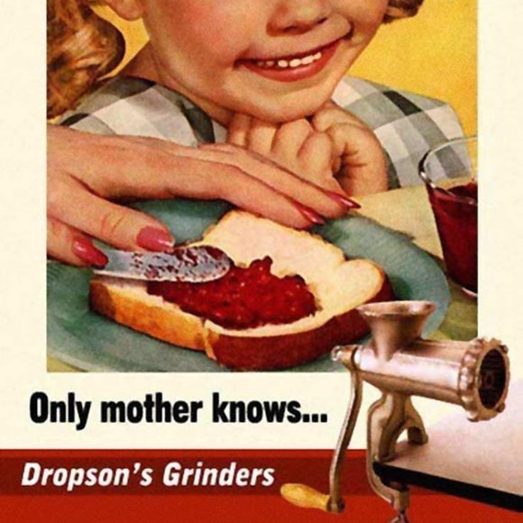 Wall Decor | Dropsons Grinders 8x1 Laminated Vintage Advertisement ...